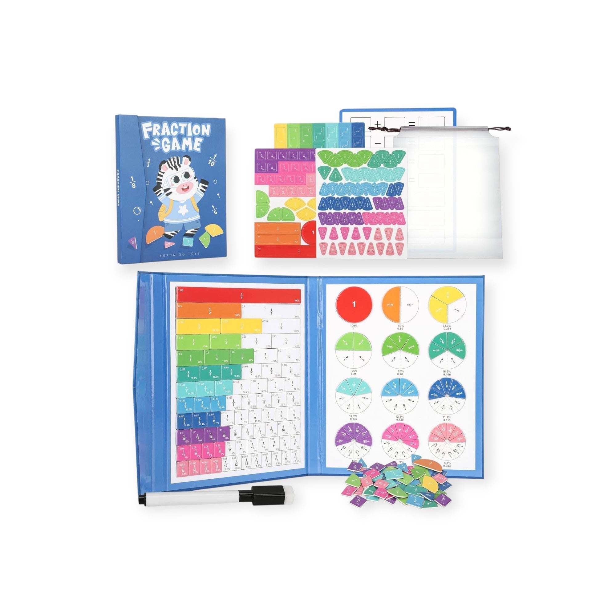 Magnetic Fraction Tiles - STEM Montessori Toy for Age 5 – Project ...